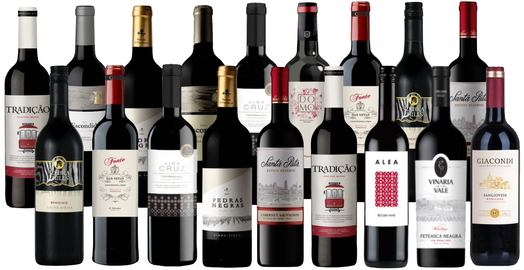 Groupon - Red Wine Sampler Pack (12, 15, 18 Bottles)