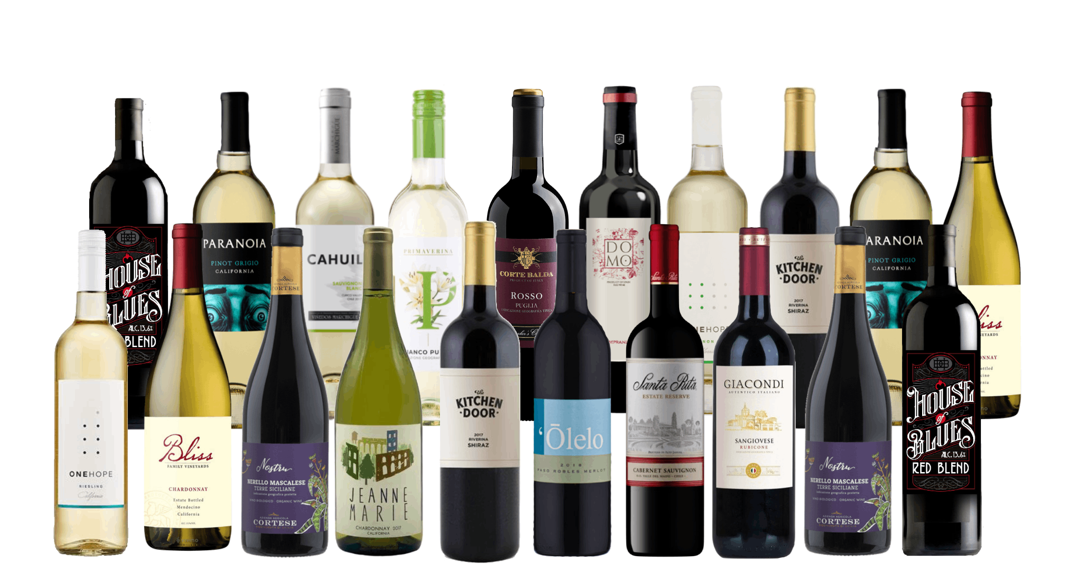 Ultimate Sampler Box - $7.70 Wine Sale - 20 Bottles, 750 ml bottles: S